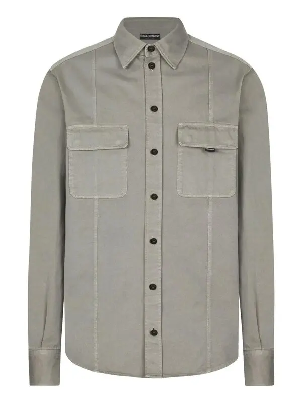 Dolce & Gabbana Seam-detail Shirt - Grey