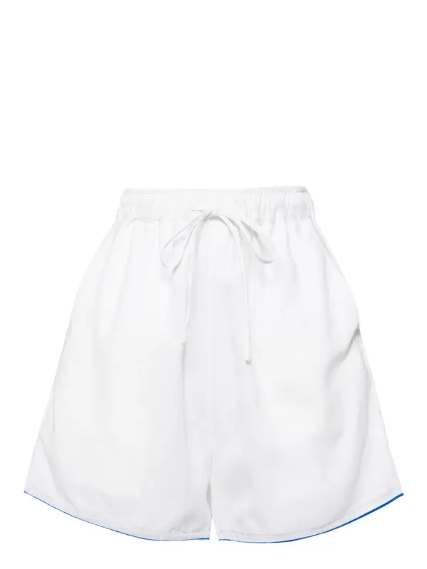 BAMBAH Hibiscus Linen Shorts - White