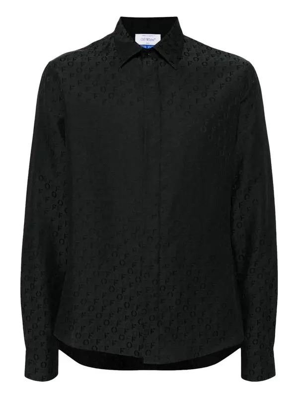 Off-White Silk-cotton Shirt - Black