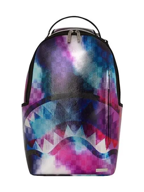 SPRAYGROUND Tye Check Sharkclub Electronica Backpack - Multicolor