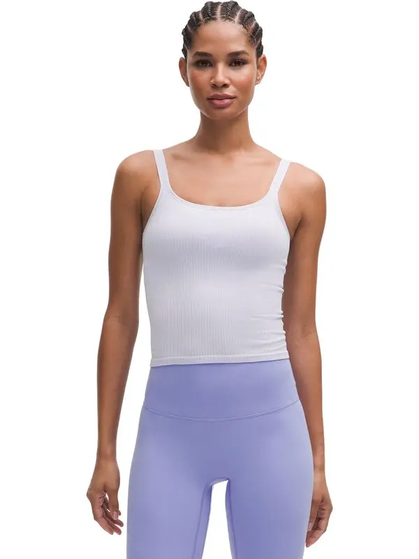 Lululemon Ebb To Street Scoop-neck Cropped Tank Top - Serene Blue/serene Blue