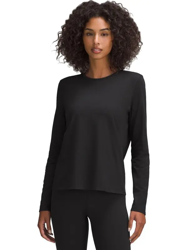 Lululemon Organic Cotton Crewneck Long-sleeve T-shirt - Black