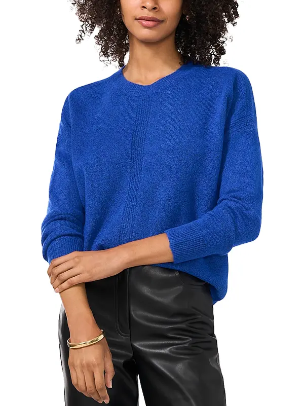 Vince Camuto Center Seam Crewneck Sweater - Deep Royal