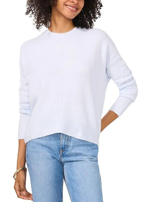 Vince Camuto Center Seam Crewneck Sweater - Frozen