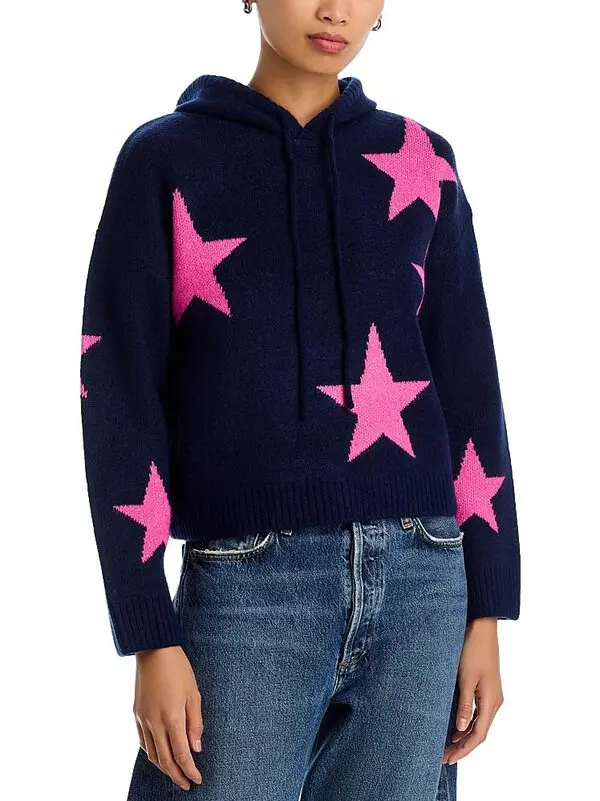 Aqua Star Hoodie Sweater Exclusive - Navy/pink