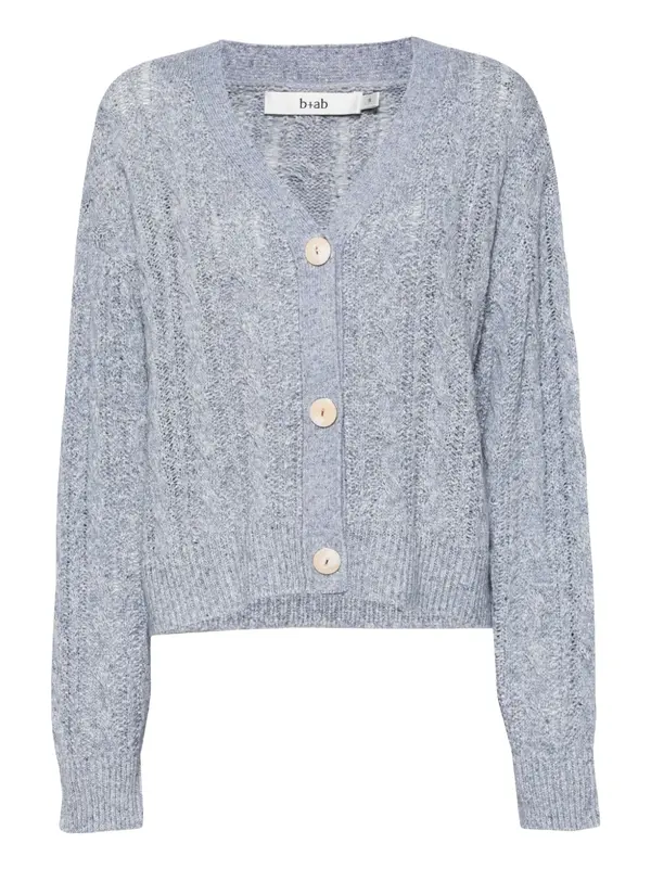 B+AB Cable Knit Cardigan - Blue