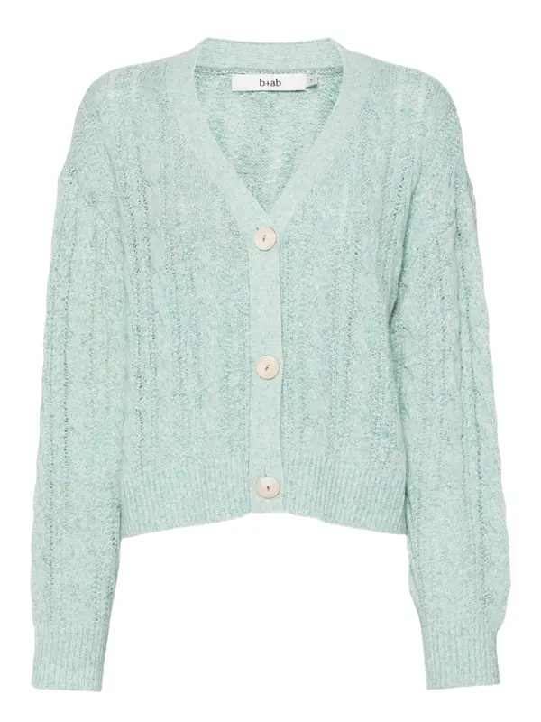B+AB Cable Knit Cardigan - Green
