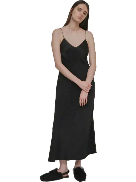 Rosetta Getty Paneled Bias Slip Dress - Black