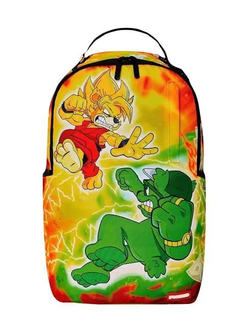 SPRAYGROUND Kombat Of The Bears Backpack - Yellow/green/red