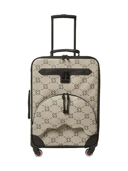 SPRAYGROUND Getaway Money Soft Carryon Luggage - Beige/black