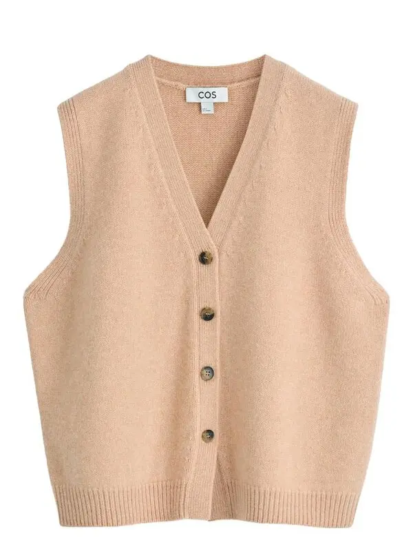 Cos Knitted Cashmere-blend Tank - Beige