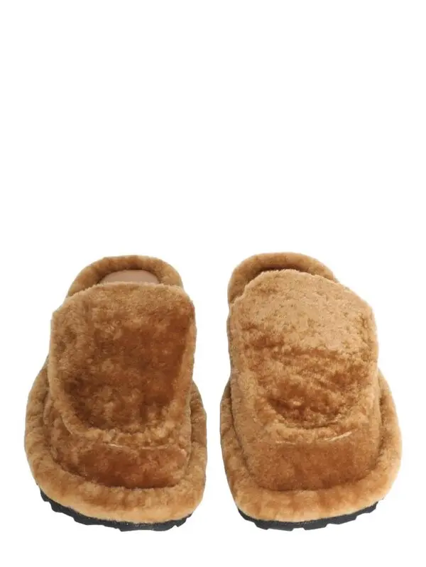 Dries Van Noten Shearling Mules - Tan