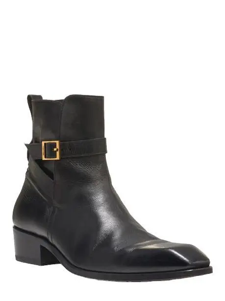 TOM FORD Kenneth Buckle Ankle Boots - Black