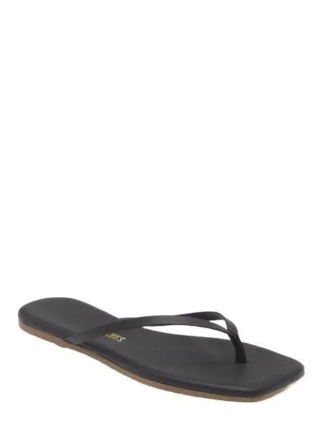 Tkees Lily Square Toe Flip Flop - Black