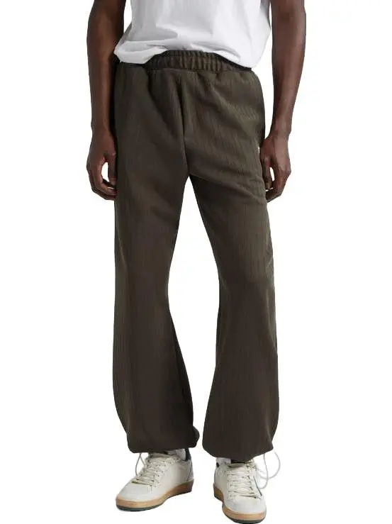 GOLDEN GOOSE Star Wide Leg Track Pants - Military Green/papyrus
