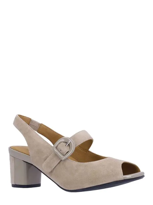 L'AMOUR DES PIEDS Merryn Slingback Mary Jane Sandal - Taupe