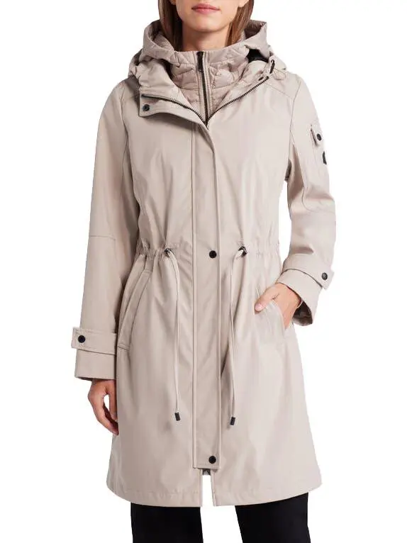 Sam Edelman Hooded Longline Parka - Oat