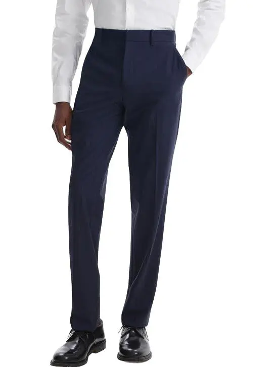 Theory Mayer Pinstripe Wool Dress Pants - Navy - G0f