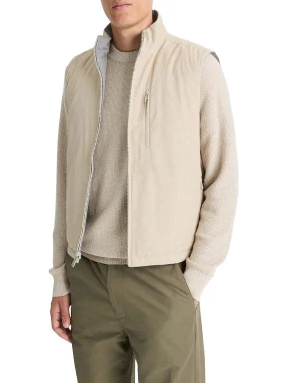 Vince Reversible Vest - Cahuenga Khaki/smoke