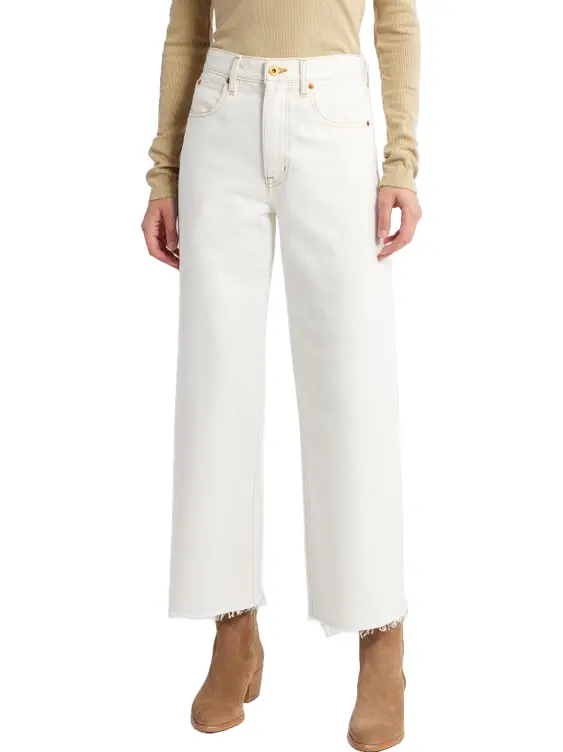 SLVRLAKE Grace High-waist Wide-leg Jeans - Natural White