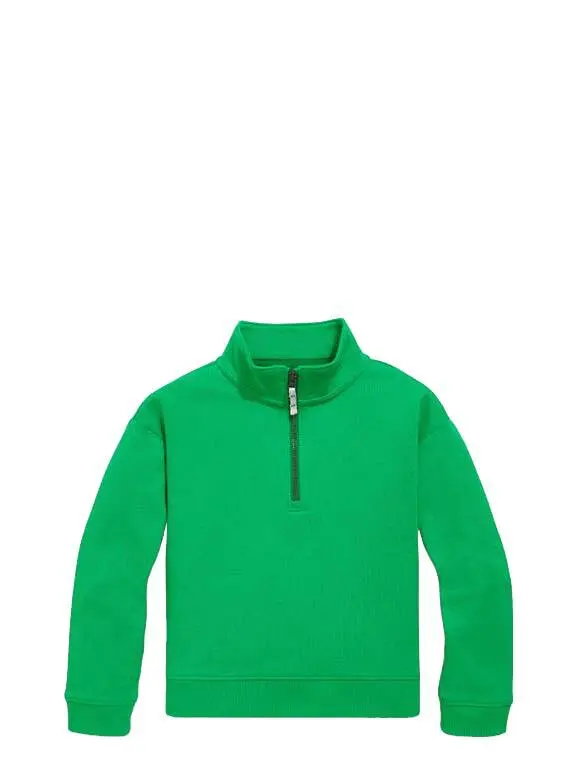 PRIMARY Quarter Zip French Terry Sweatshirt - Green Apple