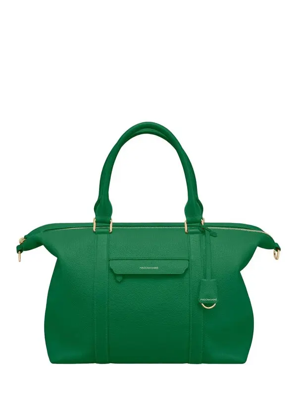 MAISON DE SABRE Large Leather Weekender Bag - Emerald Green