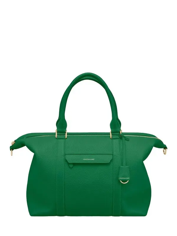 MAISON DE SABRE Large Leather Weekender Bag - Emerald Green