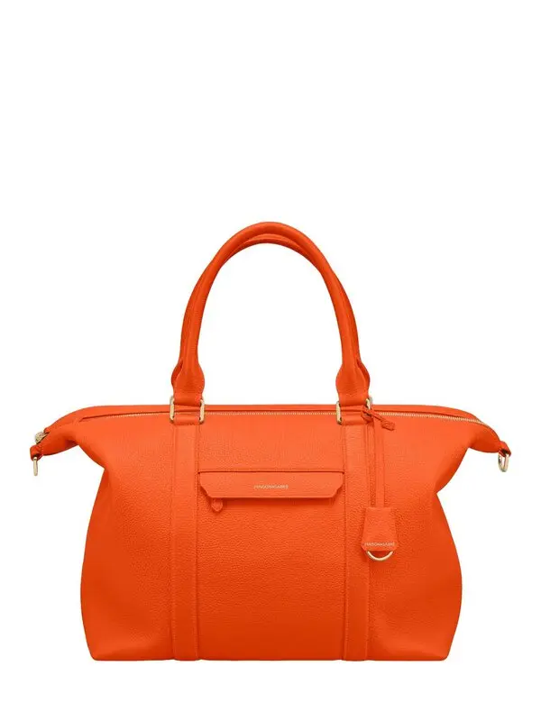 MAISON DE SABRE Large Leather Weekender Bag - Manhattan Orange