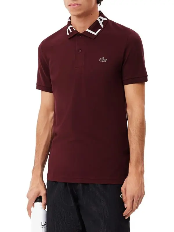 Lacoste Semi Fancy Slim Fit Piqué Knit Polo - Espresso