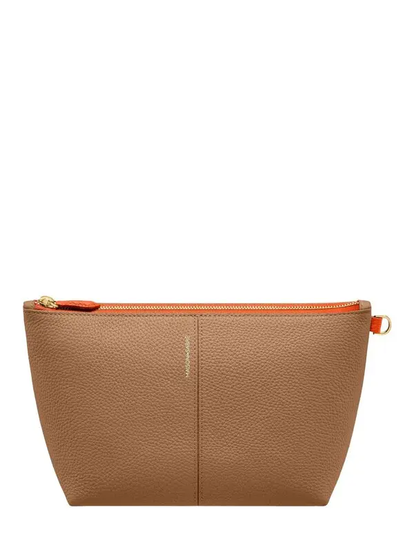 MAISON DE SABRE Small Leather Flaire Pouch - Manhattan Sandstone