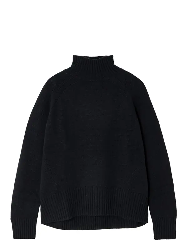 ALLUDE Wool And Cashmere-blend Sweater - Black