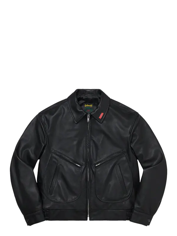 Supreme X Schott Leather Work Jacket - Black