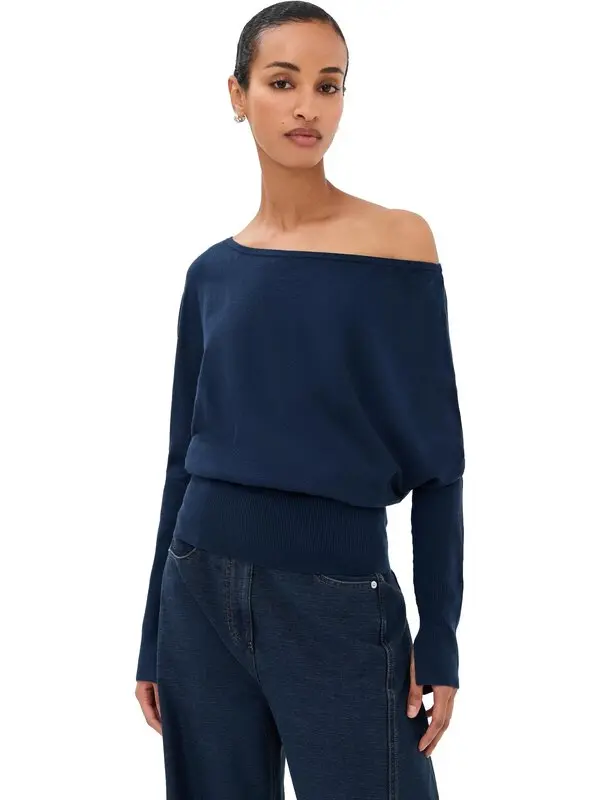 Simkhai Lavina Off-shoulder Sweater - Midnight