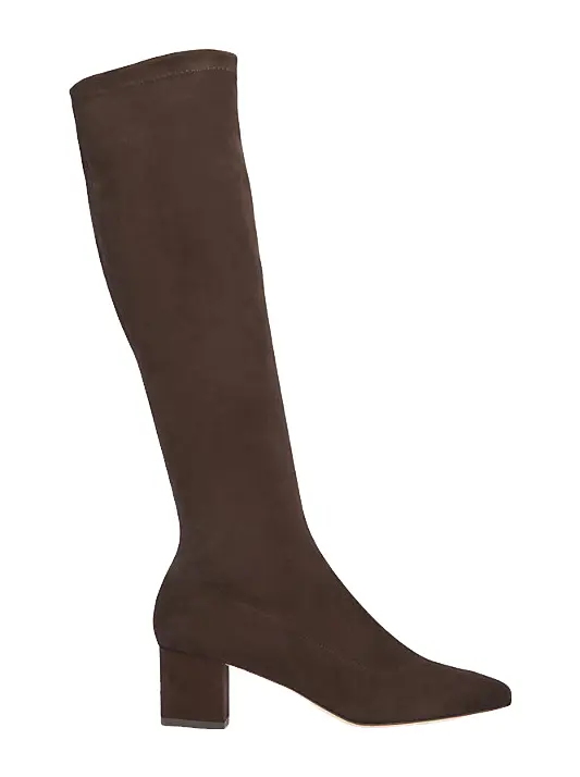 LK BENNETT Eldon Block-heel Suede Knee-high Boots - Bro-dark Chocolate