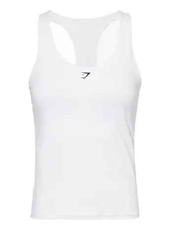 GYMSHARK Stretch-jersey Top - Gs White