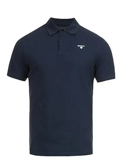 Barbour Crest-embroidered Regular-fit Cotton-piqué Polo Shirt - New Navy