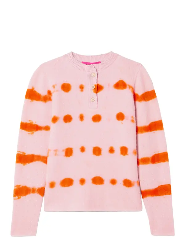 THE ELDER STATESMAN Rave Tie-dyed Brushed-cashmere Sweater - Pink