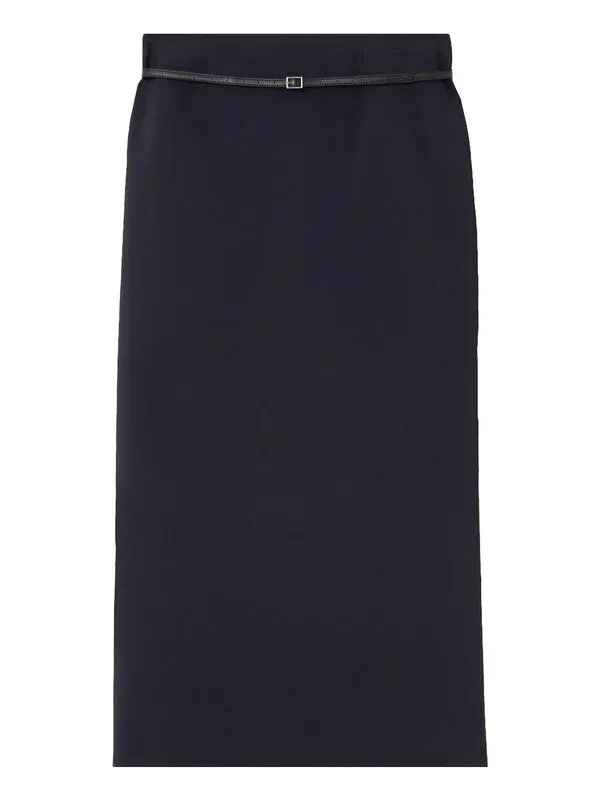 16Arlington Belted Cady Maxi Skirt - Navy