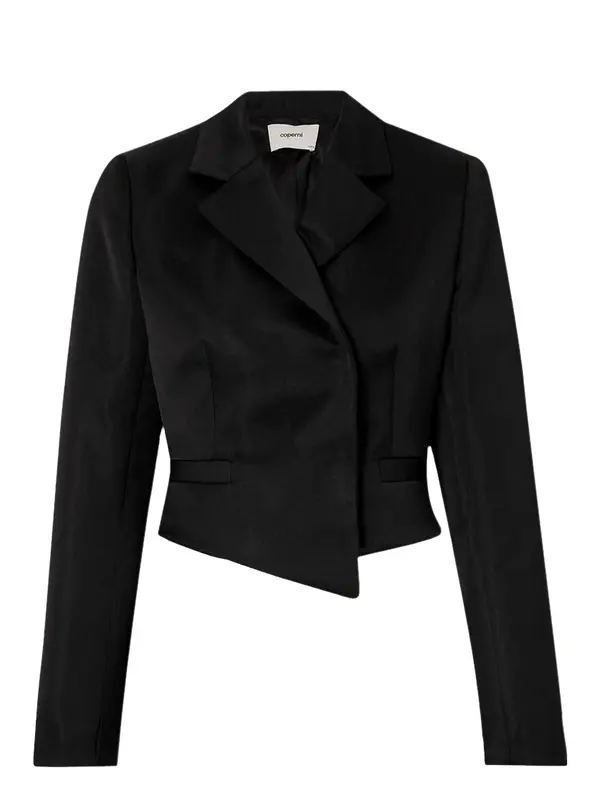 Coperni Double-breasted Cropped Blazer - Black