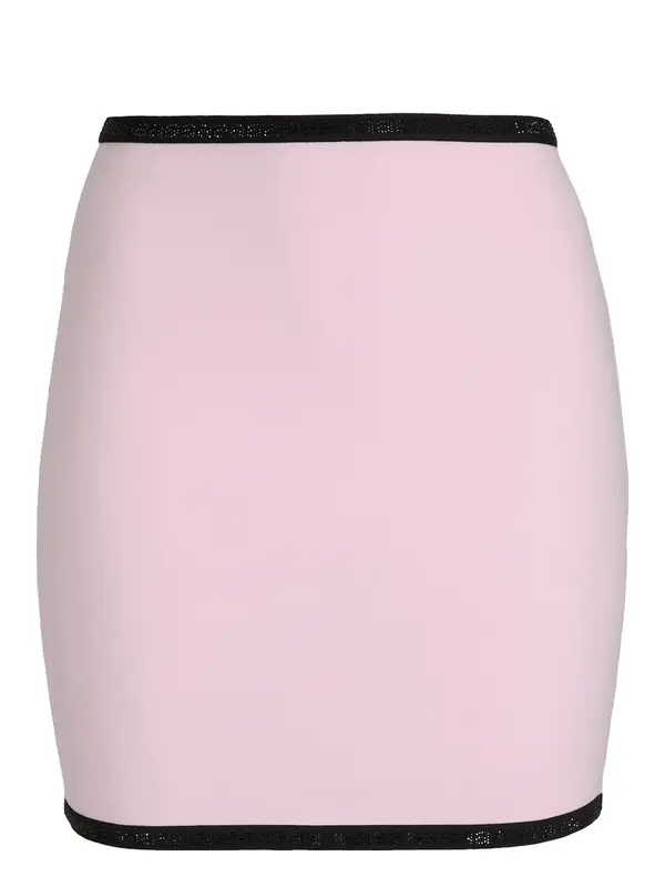 Alexander Wang Two-tone Crystal-embellished Mini Skirt - Baby Pink