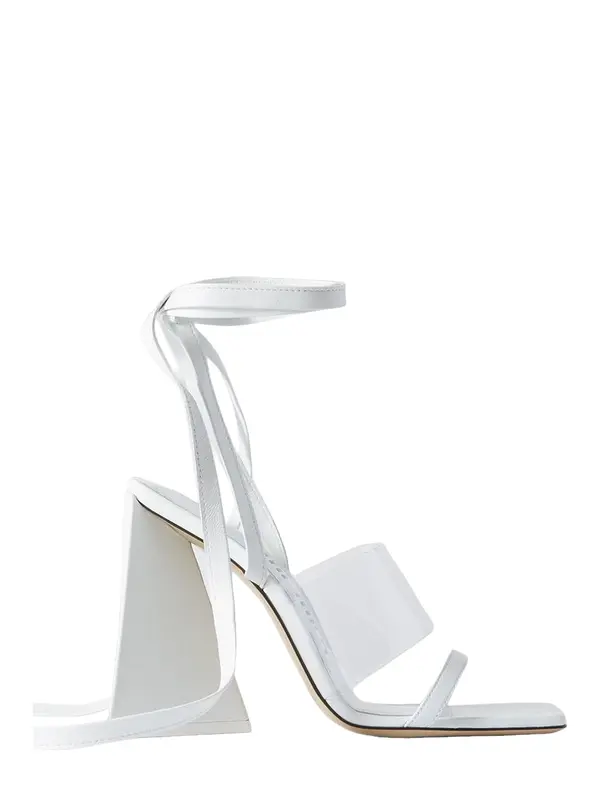 Attico Isa Leather And Pvc Sandals - White