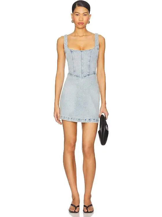 Show Me Your Mumu Corset Mini Dress - Misty Morning
