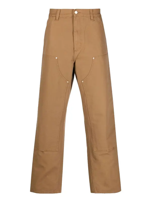 Carhartt Work In Progress Double Knee Organic Cotton Trousers - Brown