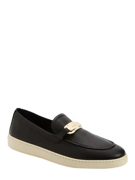 FERRAGAMO Crio Logo Loafer - Black