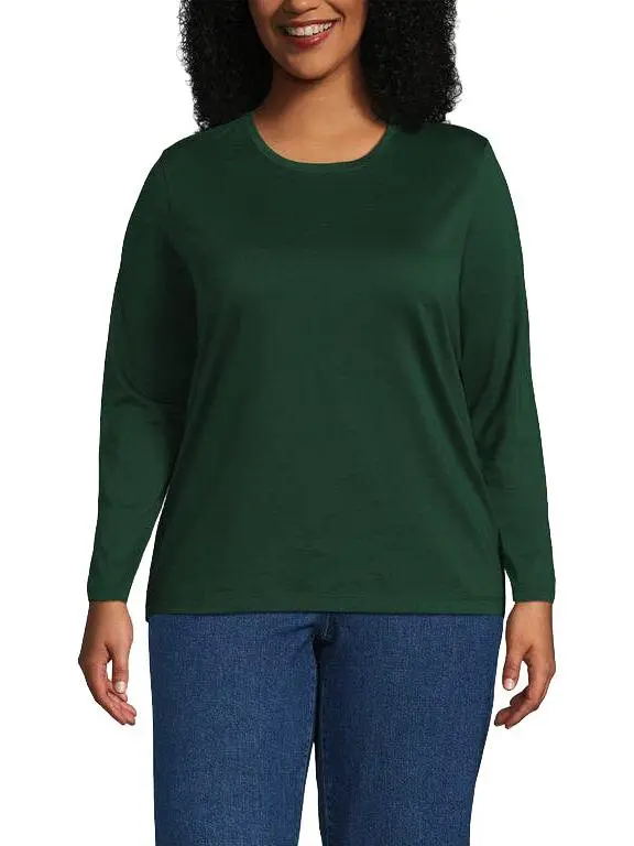 LANDS' END Relaxed Supima Cotton T-shirt - Pine Valley