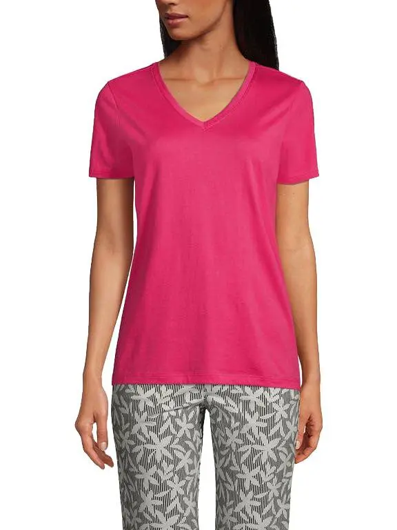 LANDS' END Relaxed Supima Cotton T-shirt - Simply Pink