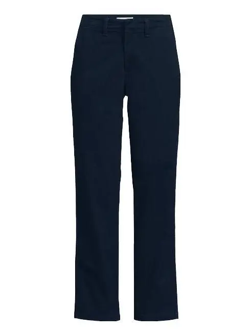 LANDS' END Mid Rise Classic Straight Leg Ankle Chinos - Radiant Navy