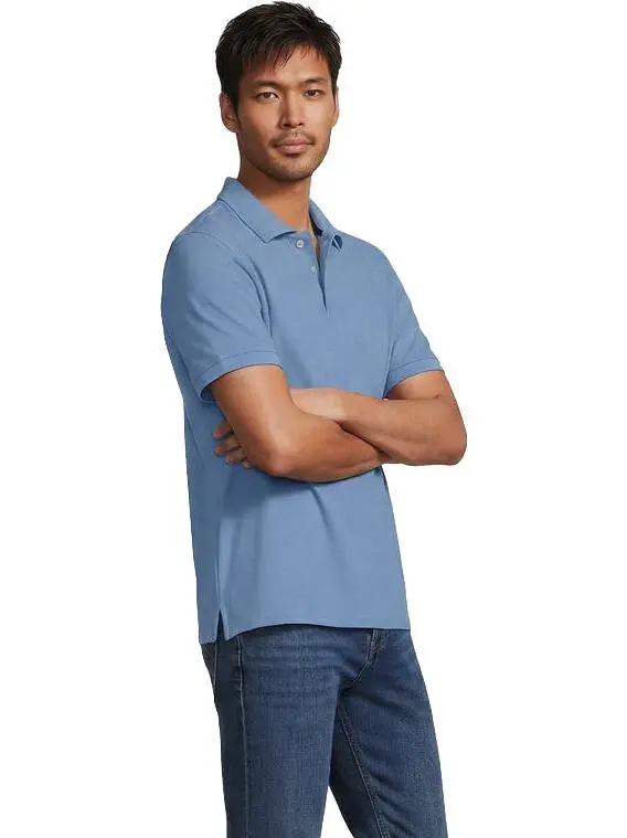 LANDS' END Short Sleeve Comfort-first Mesh Polo Shirt - Oasis Blue