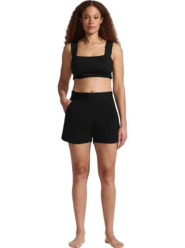 LANDS' END 5" Quick Dry Board Shorts With Panty - Black
