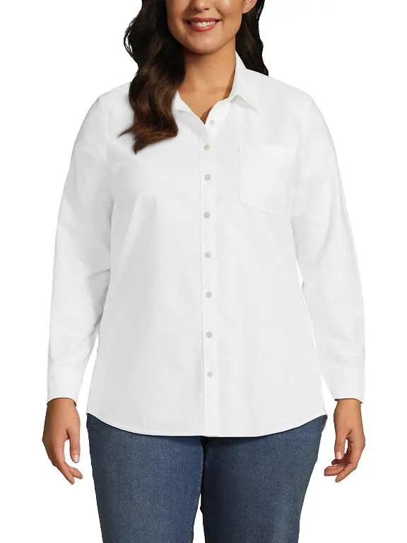 LANDS' END Oxford Shirt - White